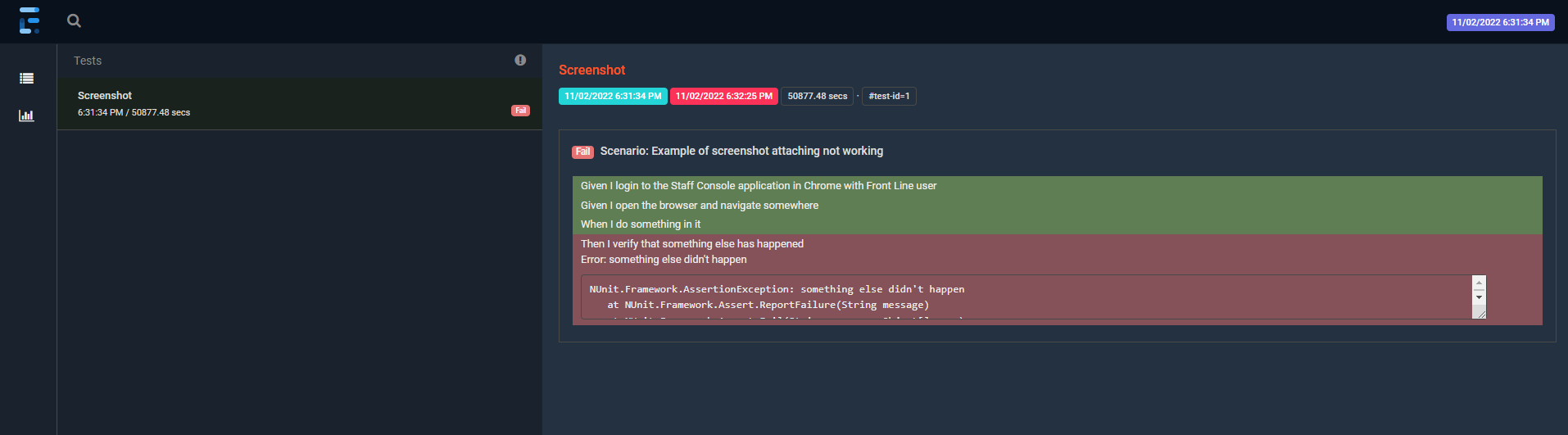 (v5 alpha) Fails to attach screenshot to a (Gherkin) node · Issue #149 · extent-framework ...