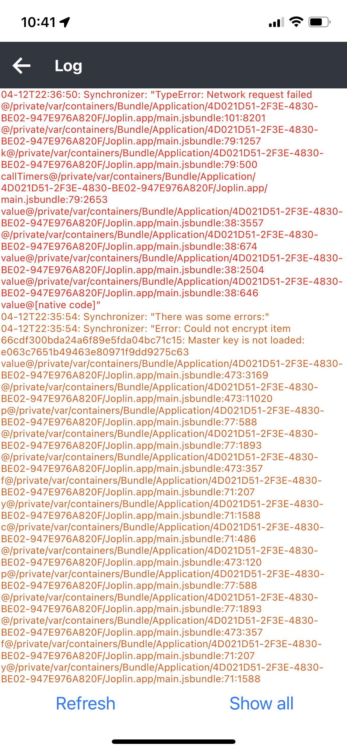 "Network request failed" syncing with Dropbox on iOS · Issue #6403 · laurent22/joplin · GitHub