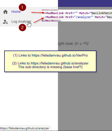 Navigation Mudnavlink Links To Wrong Routing Path Deployment To Github Pages Has Issues 6840