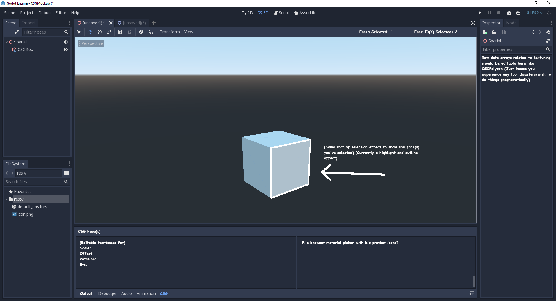 Add per-face materials to CSG nodes · Issue #937 · godotengine/godot ...