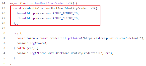 Azure Identity Sample Issue · Issue #25702 · Azure/azure-sdk-for-js ...