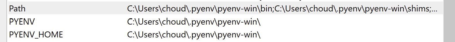 bug: Python not detected in some programs after installing with pyenv ...