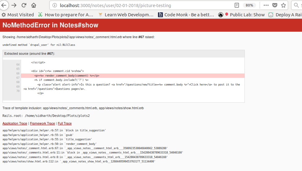 Errors on recent git pull · Issue #2172 · publiclab/plots2 · GitHub