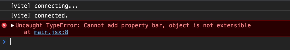 An Error Object Is Not Extensible · Issue 4433 · Vitejsvite · Github 