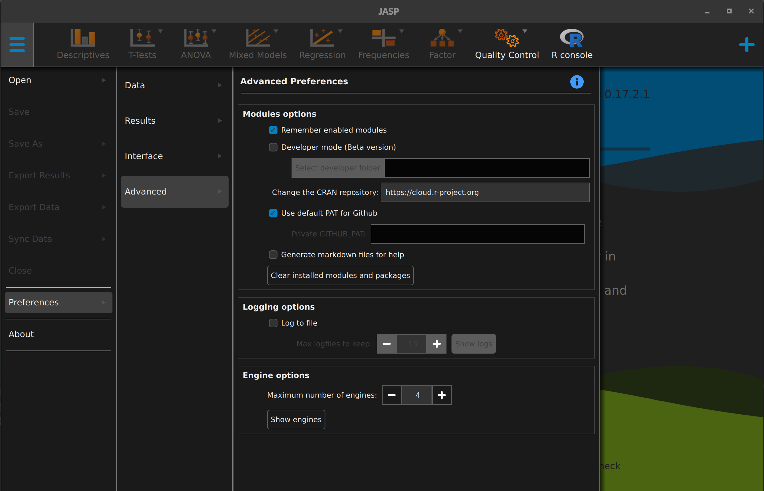[Bug]: Added modules don´t remain! · Issue #2180 · jasp-stats/jasp-issues · GitHub