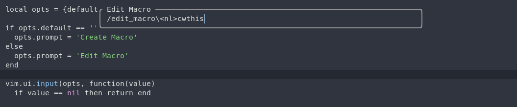 Creating a macro with lua : r/neovim