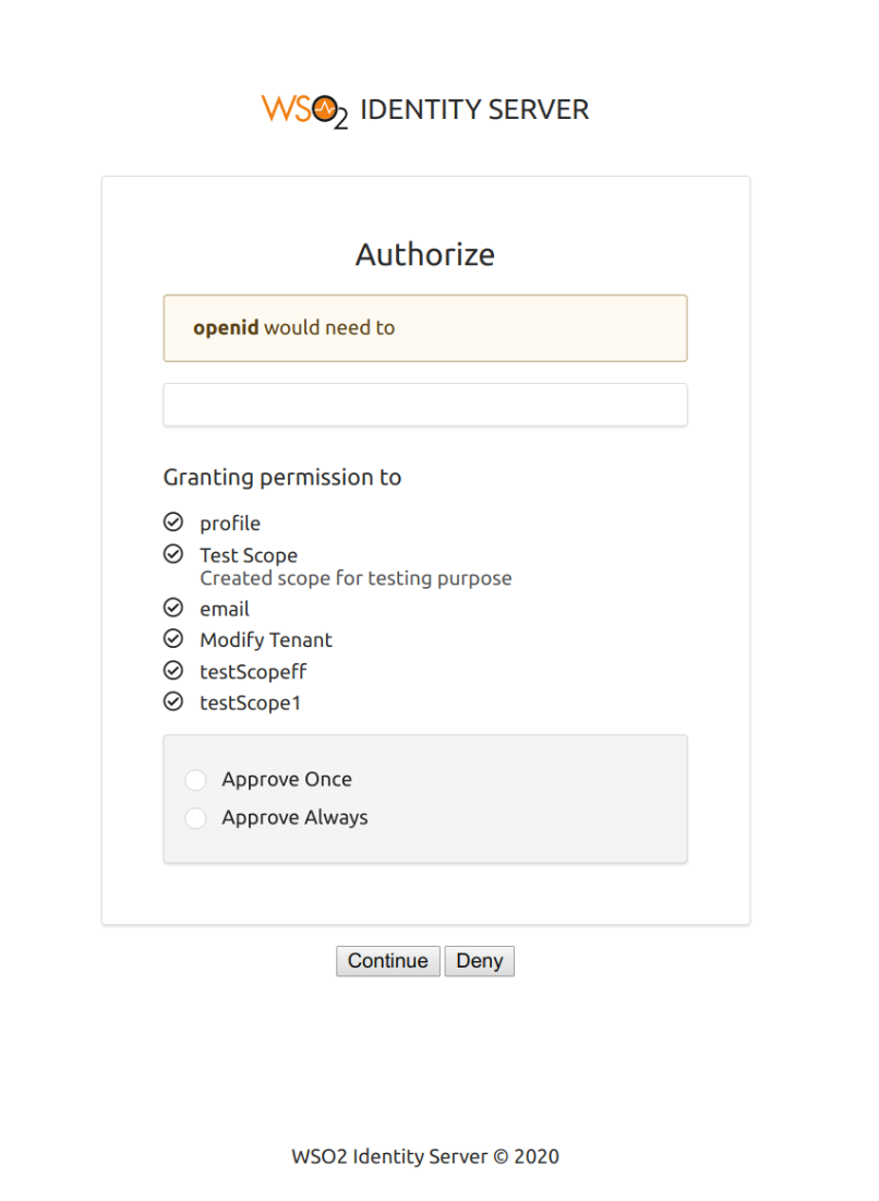 Inconsistency In Oauth2 Consent Page And Openid Connect Consent Page · Issue 520 · Wso2