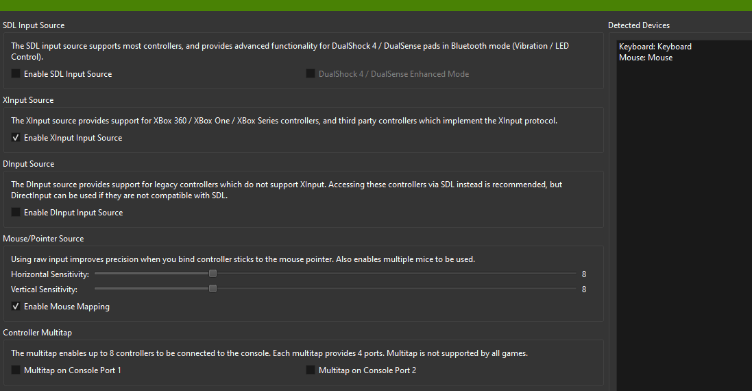 [BUG]: Cannot map kb/mouse to pad input · Issue #7624 · PCSX2/pcsx2 · GitHub