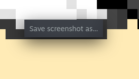 "Save Screenshot as.." Uses an 'Open' Prompt Rather than a 'Save as ...