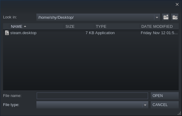 "Save Screenshot as.." Uses an 'Open' Prompt Rather than a 'Save as ...