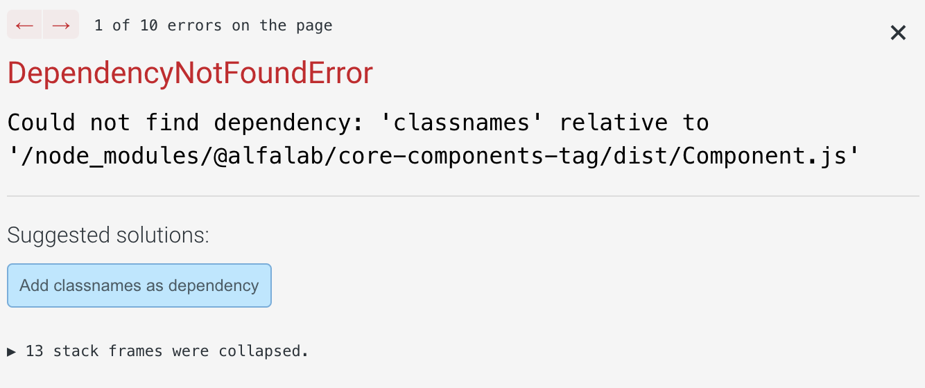 classname обязательная зависимость · Issue #223 · alfa-laboratory/core ...