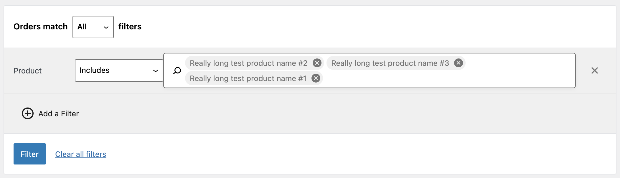 [GlobalStep - 5.9.0] In Analytics > Variation, Search tags of Product filter appears misaligned ...