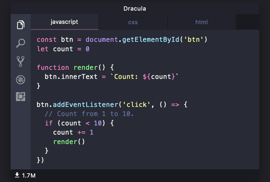 Some colors in README.md's screenshot and some in a real vscode is not ...