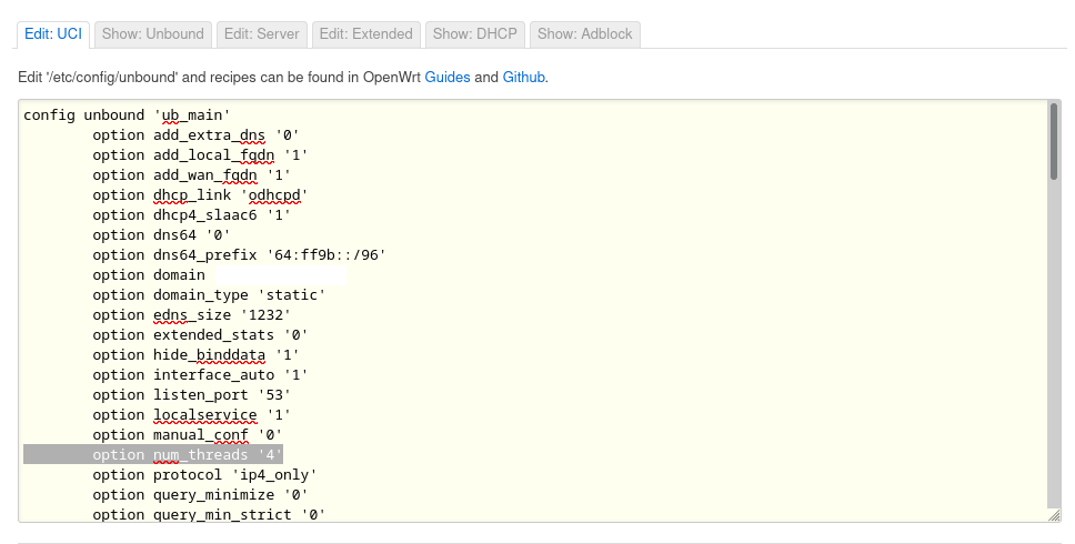 unbound: /var/lib/unbound/unbound.conf differs from /etc/config/unbound ...