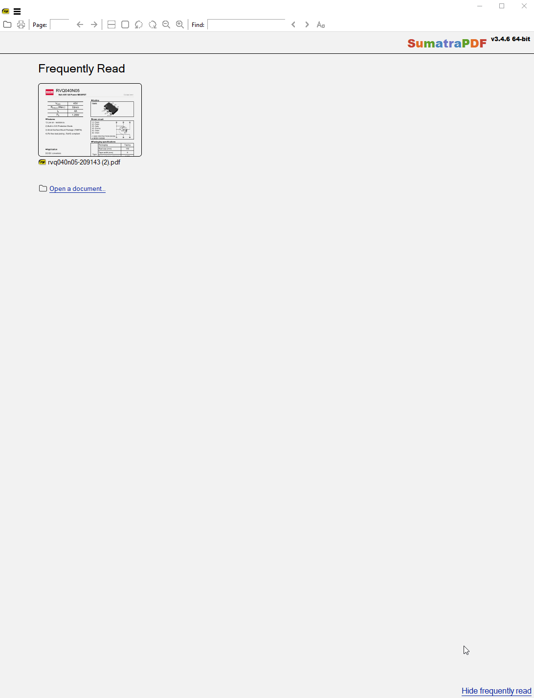 Poor performance with specific PDF file (Rohm Semiconductor RVQ040N05 Datasheet) · Issue #3037 ...