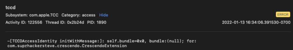 Events not populating after running Crescendo in developer mode in VM Catalina 10.15.7 · Issue ...