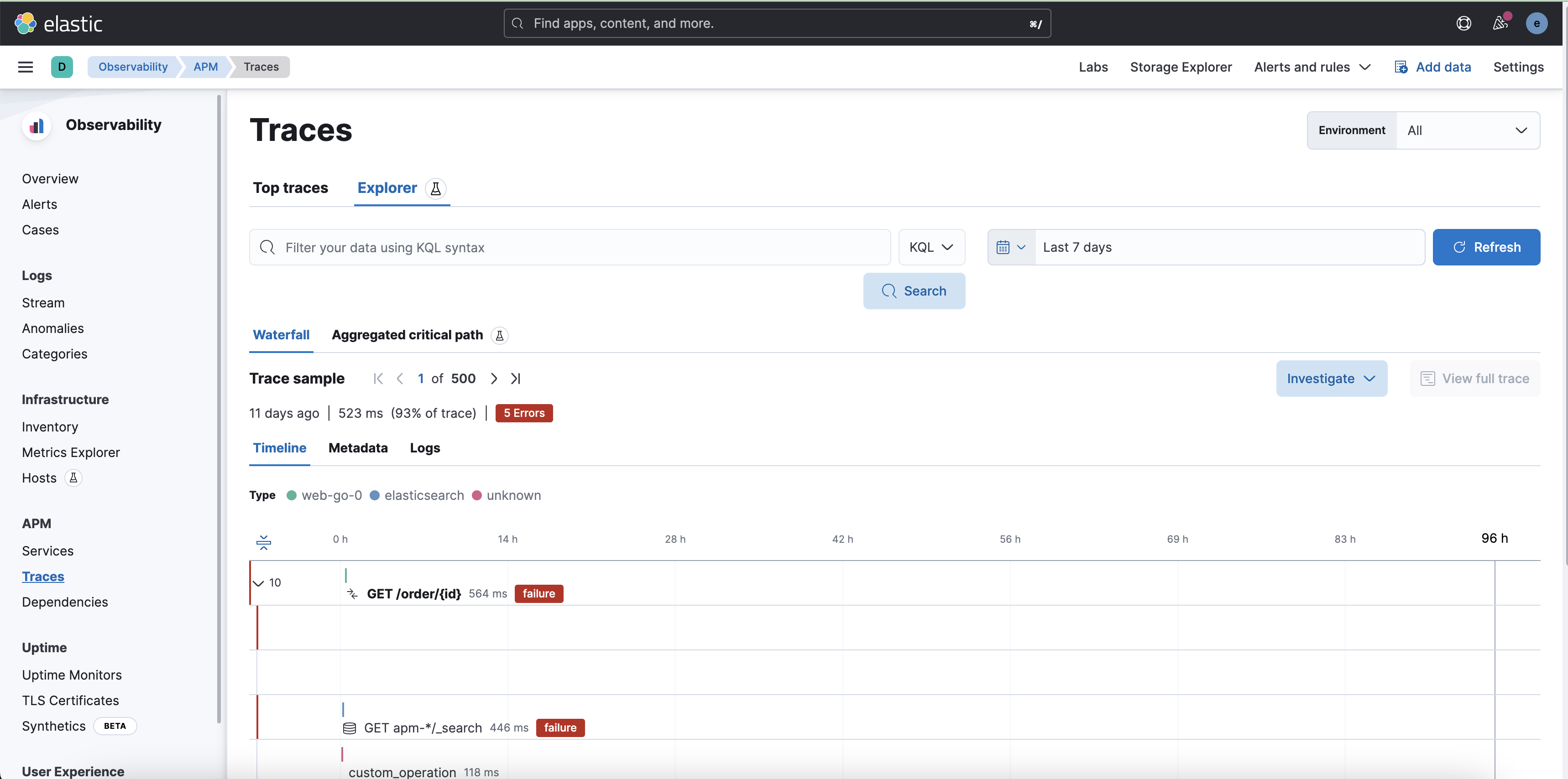 [APM] Enable Trace Explorer by default · Issue #152734 · elastic/kibana · GitHub