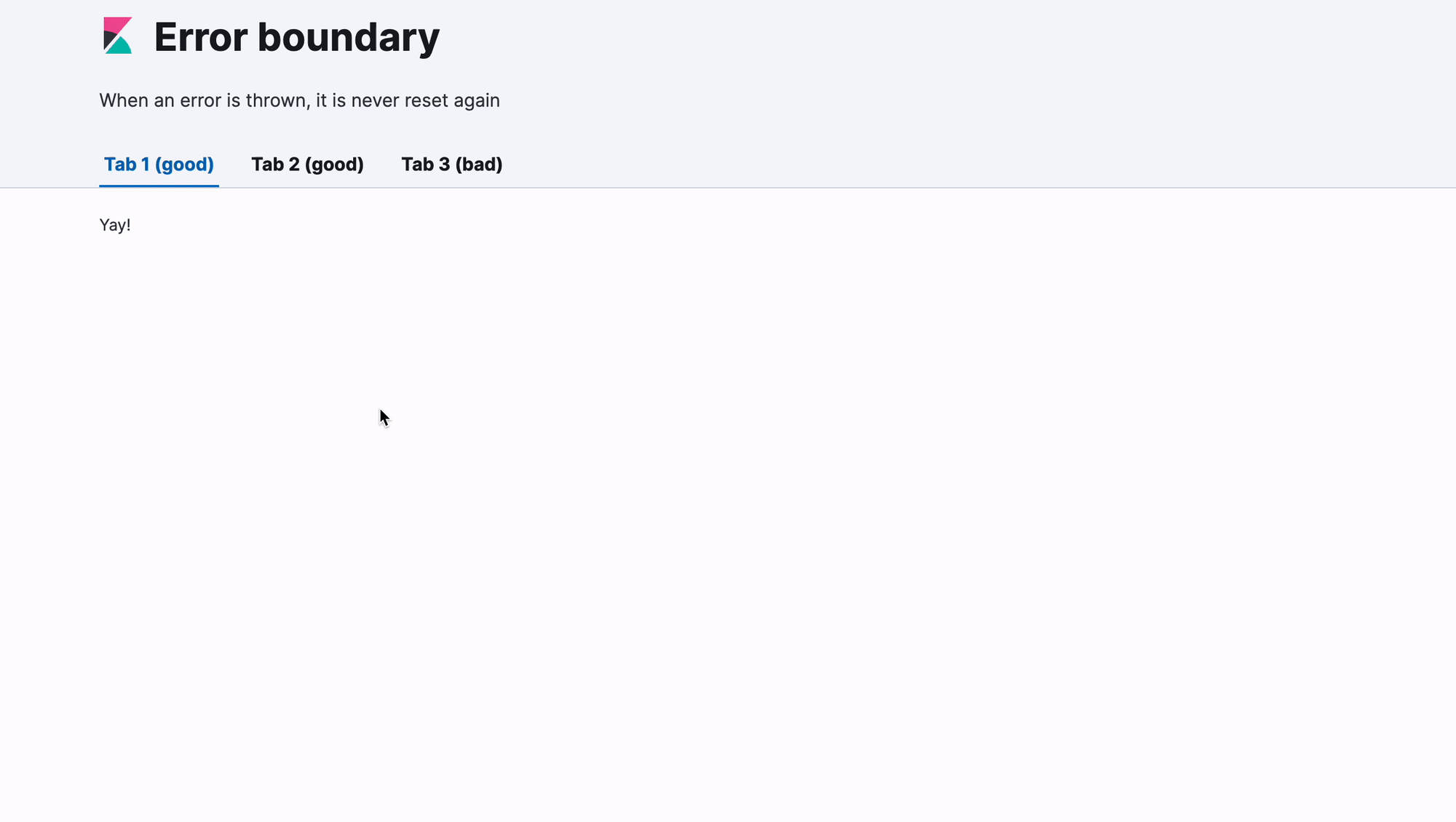 Error boundary does not reset state · Issue #6755 · elastic/eui · GitHub
