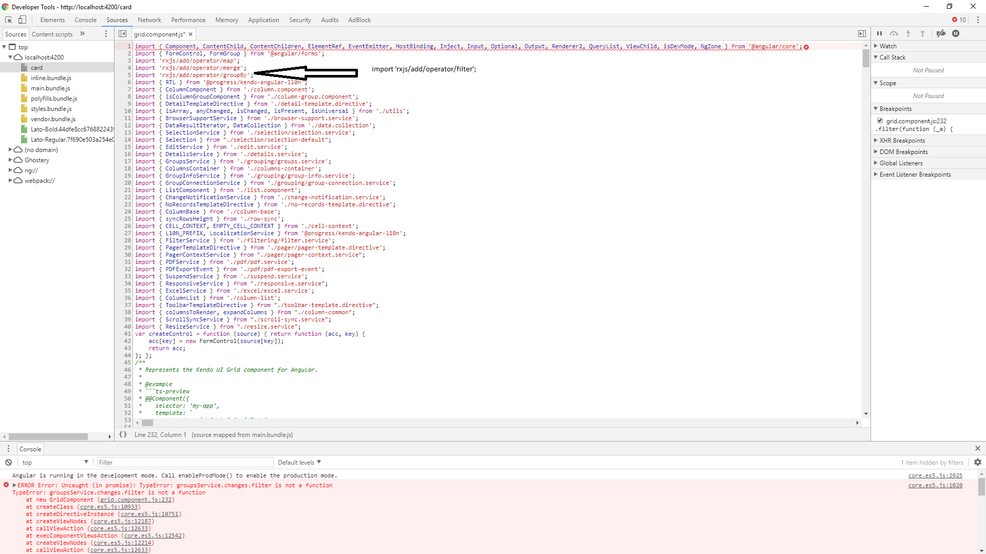 Kendo-Grid: groupService.changes.filter is not a function · Issue #843 · telerik/kendo-angular ...
