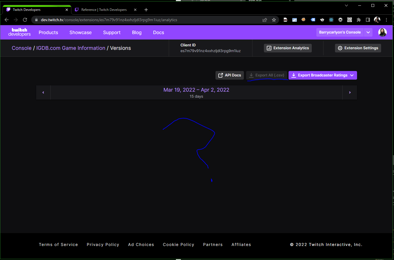 Extension/Games Analytics on the Console are not working · Issue #590 · twitchdev/issues · GitHub