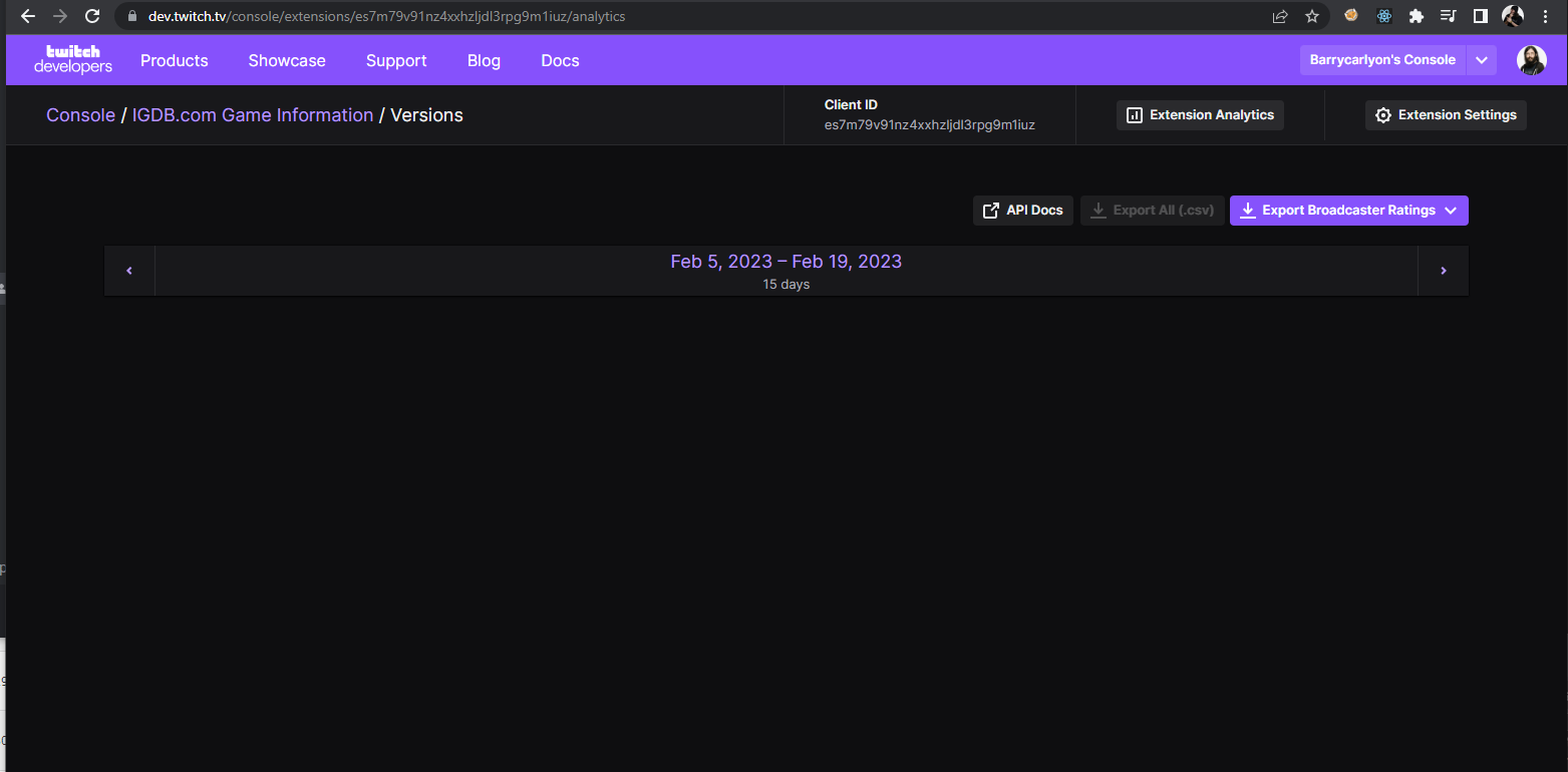 Extension Analytics is broken · Issue #730 · twitchdev/issues · GitHub