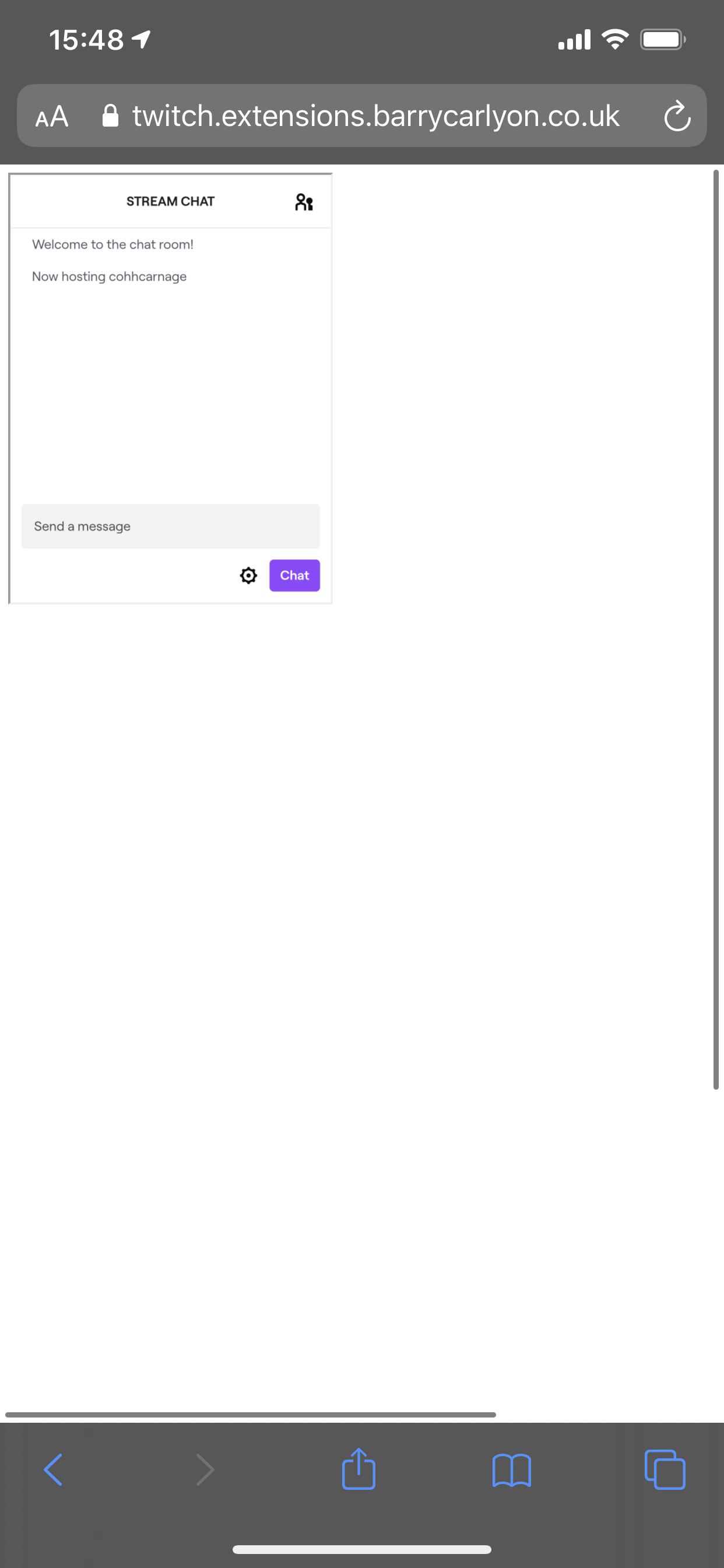 Chat embed just redirecting to the Twitch front page on iOS · Issue #195 · twitchdev/issues · GitHub