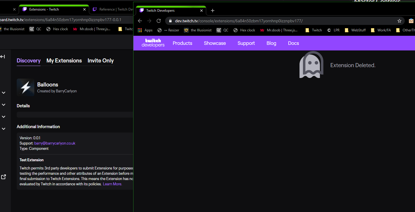 Deleted Extension Not Deleted · Issue 197 · Twitchdev Issues · Github