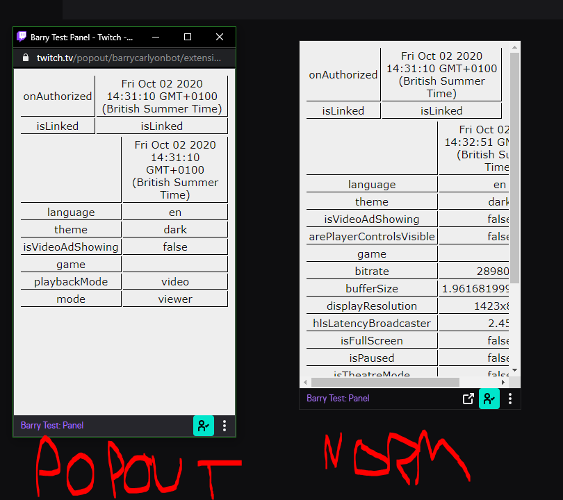 onContext limited data when in popout mode and config view(s) · Issue #232 · twitchdev/issues ...