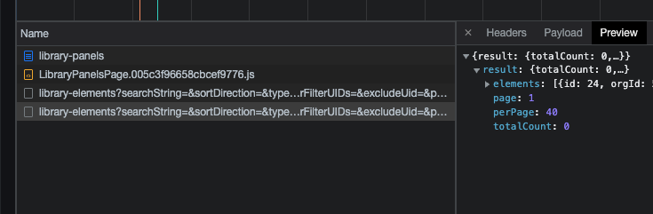 Library Panels page ignores library panels in the general folder when deciding to show ...
