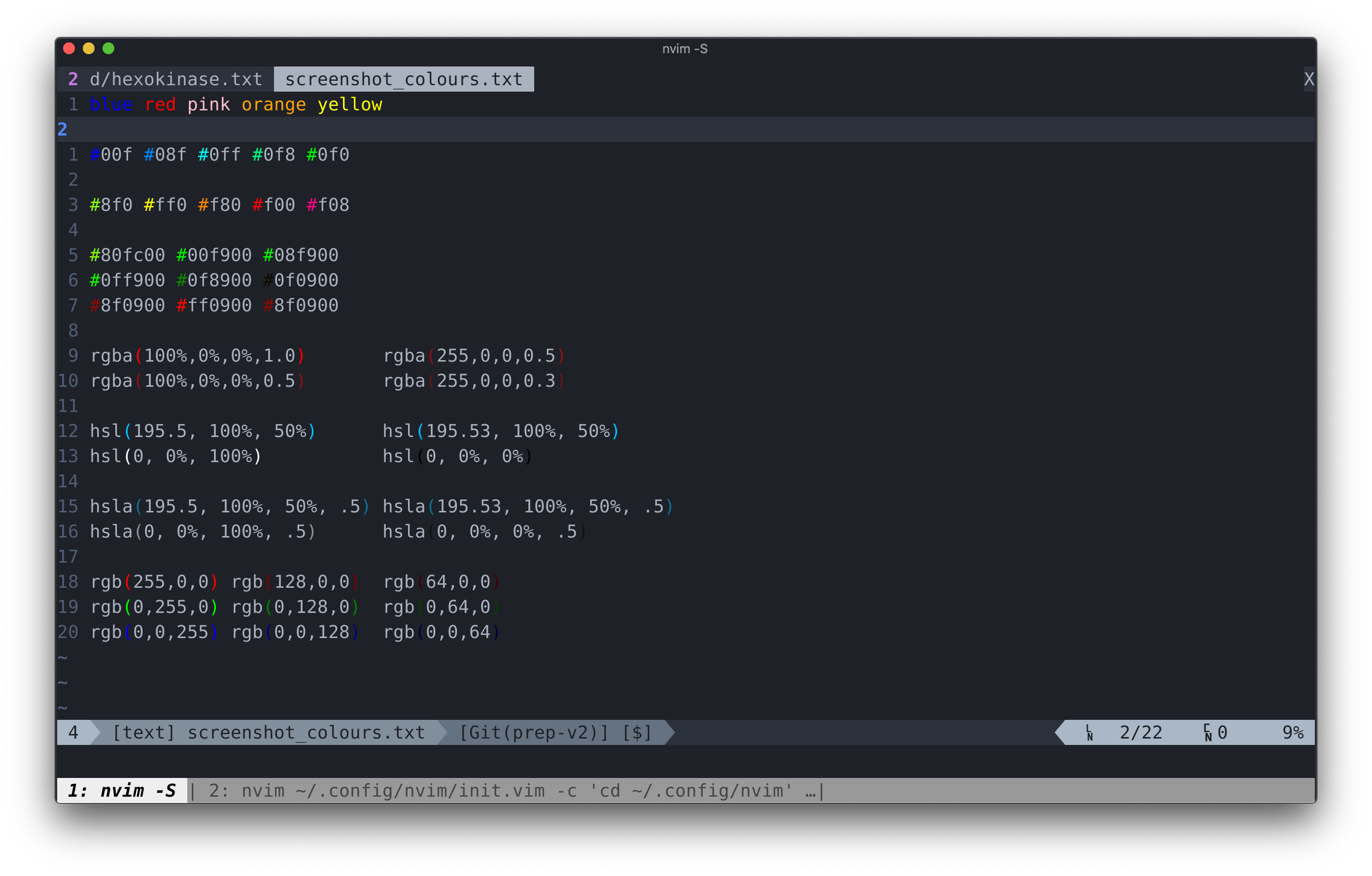 screenshots · Issue #1 · RRethy/vim-hexokinase · GitHub