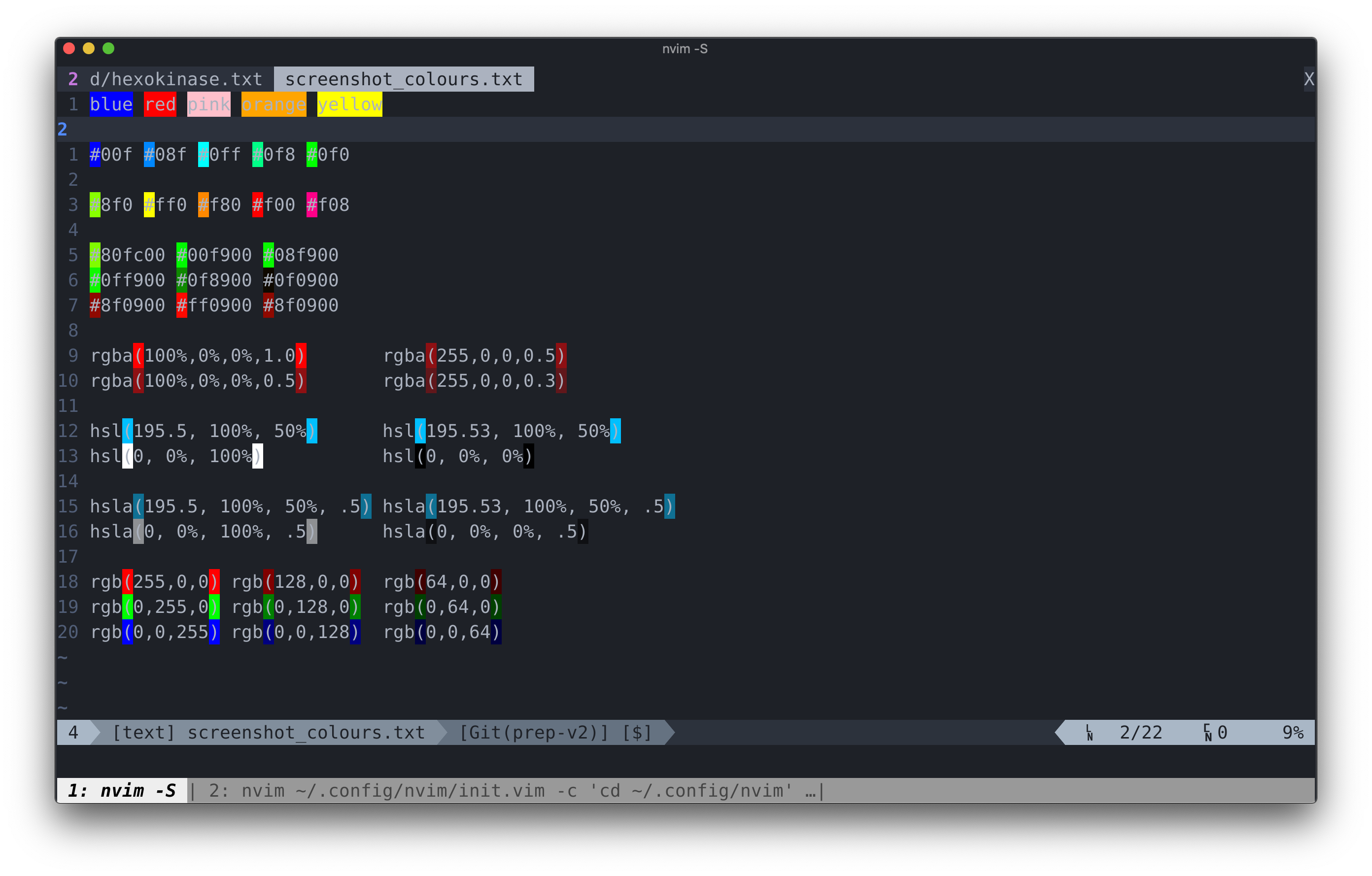 screenshots · Issue #1 · RRethy/vim-hexokinase · GitHub