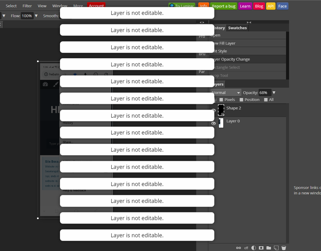 Max the error messages · Issue #1248 · photopea/photopea · GitHub