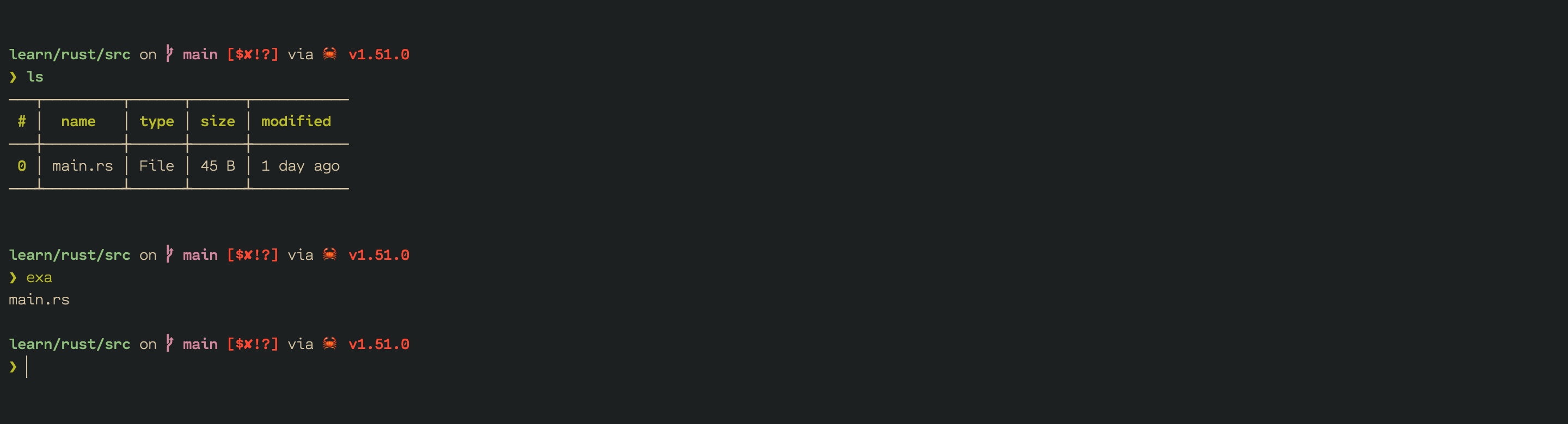 ls command formatting as table but exa does not · Issue #3543 · nushell/nushell · GitHub