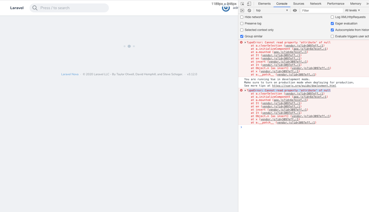 Belongstomany Typeerror Cannot Read Property Attribute Of Null · Issue 2955 · Laravel Nova