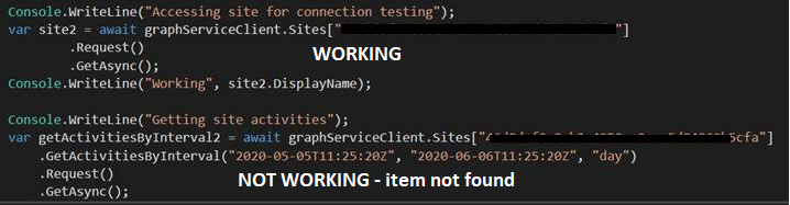 GetActivitiesByInterval return "Item Not Found" · Issue #726 ...
