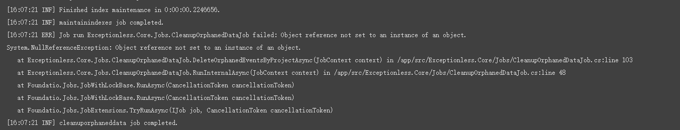 Health check StackStatus completed after 0.3504ms with status Unhealthy and description · Issue ...