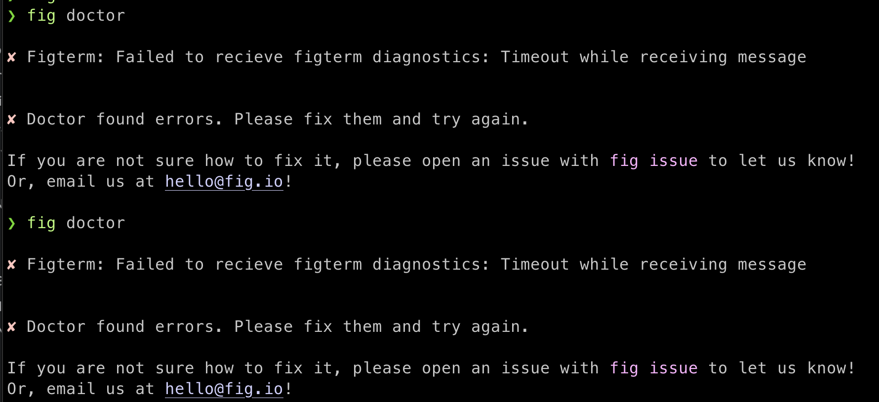 Figterm: Failed to recieve figterm diagnostics: Timeout while receiving message · Issue #1659 ...