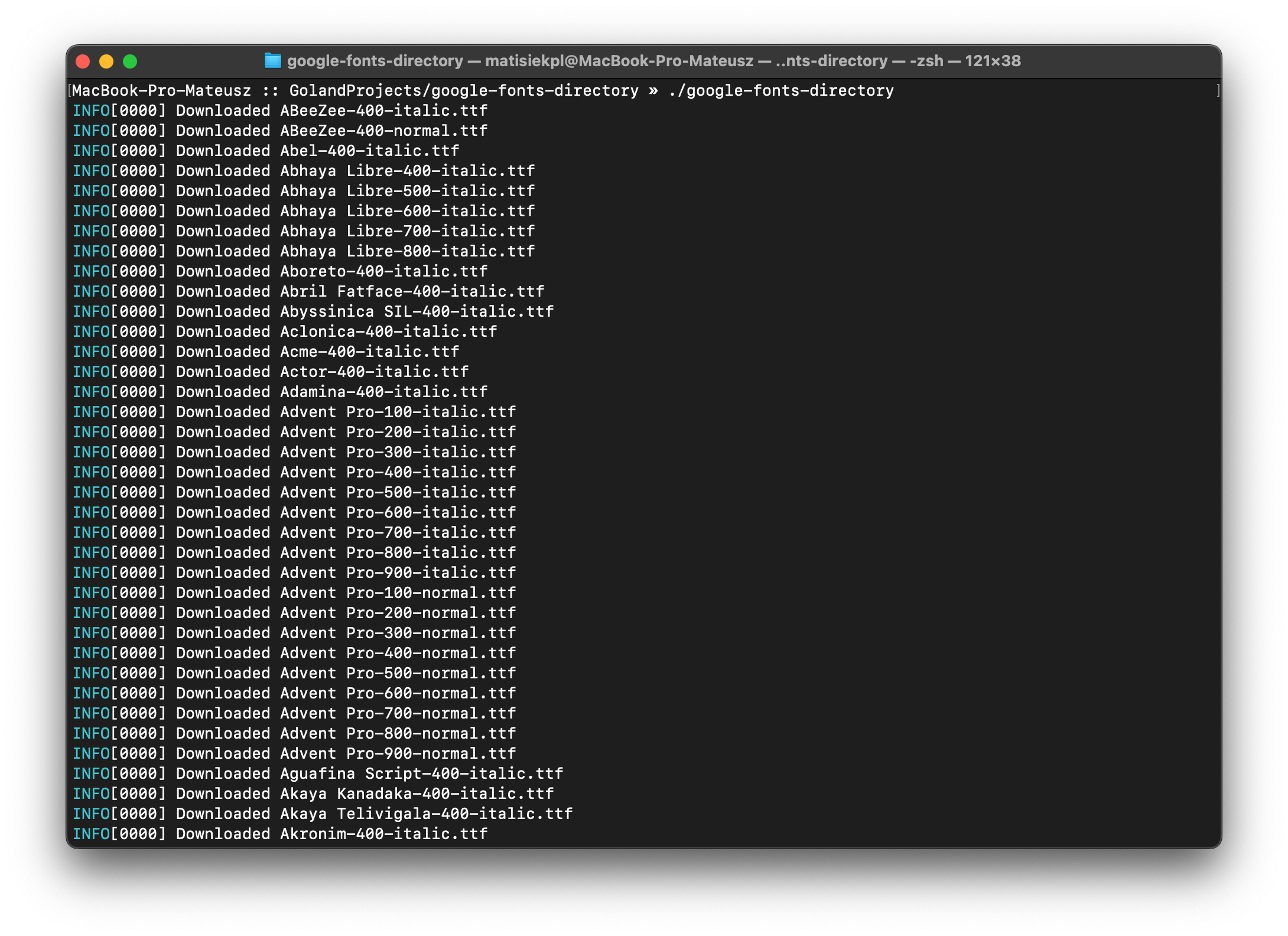 GitHub - matisiekpl/google-fonts-directory: Simple Google Fonts TTF downloader