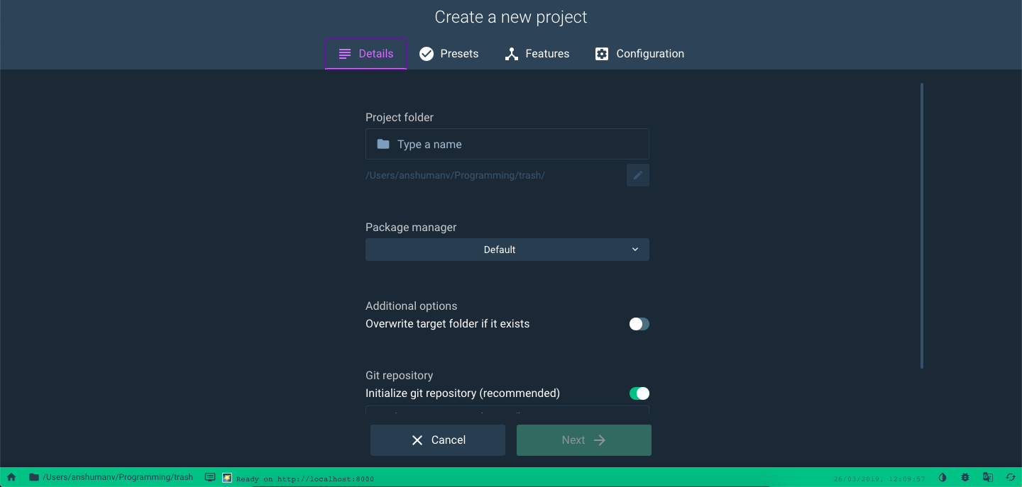 UI: Layout designs for frontend of webpack-cli ui · Issue #654 · webpack/webpack-cli · GitHub