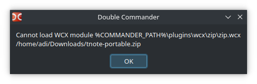 Cannot load zip.wcx · Issue #976 · doublecmd/doublecmd · GitHub
