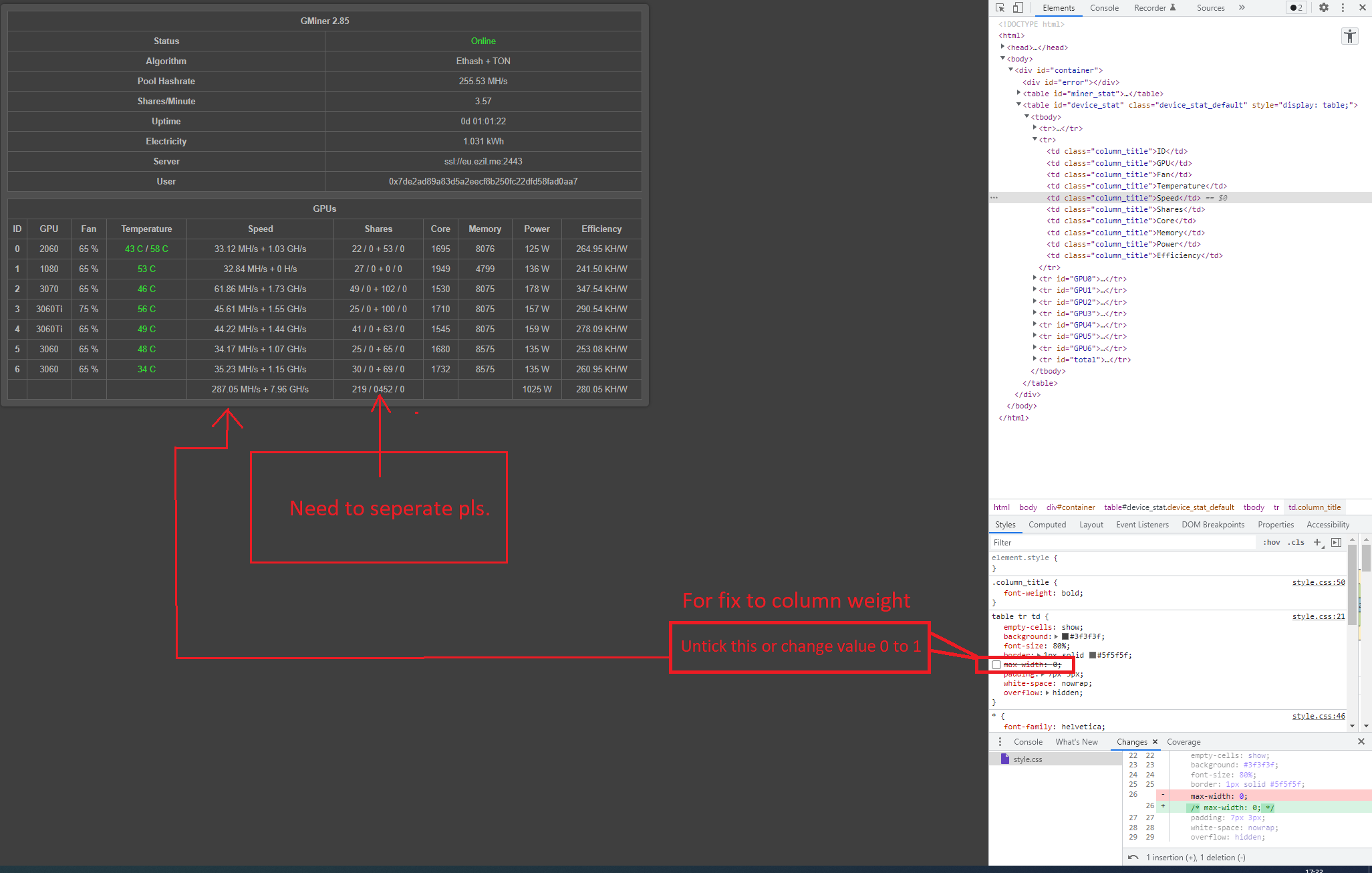 API problem in dual mining for viewing speed and share, not wide enough. · Issue #683 ...