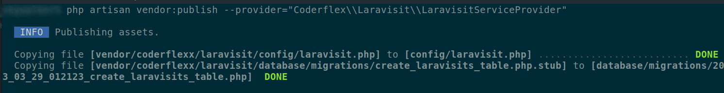 the vendor publish is not working properly · Issue #37 · coderflexx/laravisit · GitHub