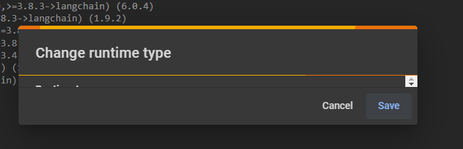 Change Runtime Environment is always minimized · Issue #4085 · googlecolab/colabtools · GitHub