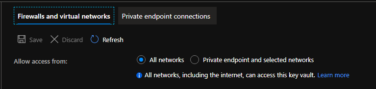 an Azure CLI command to set keyvault networking to selected/private network · Issue #13671 ...