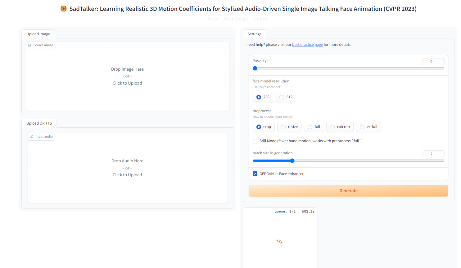 Why the local version is different than online version · Issue #558 · OpenTalker/SadTalker · GitHub