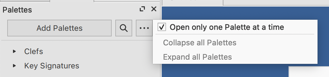 Some of the Palette Options in MS3 have not been ported to MS4 (in the '...' menu) · Issue ...