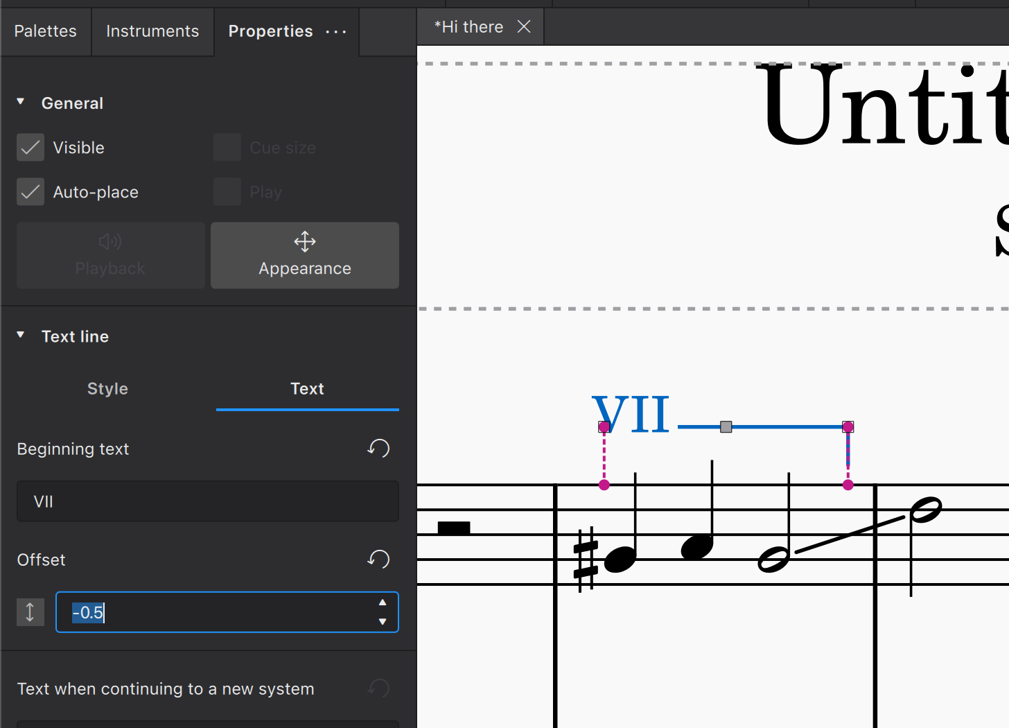 [MU4 Issue] Text-lines: Property to allow user to adjust horizontal gap between text and line ...