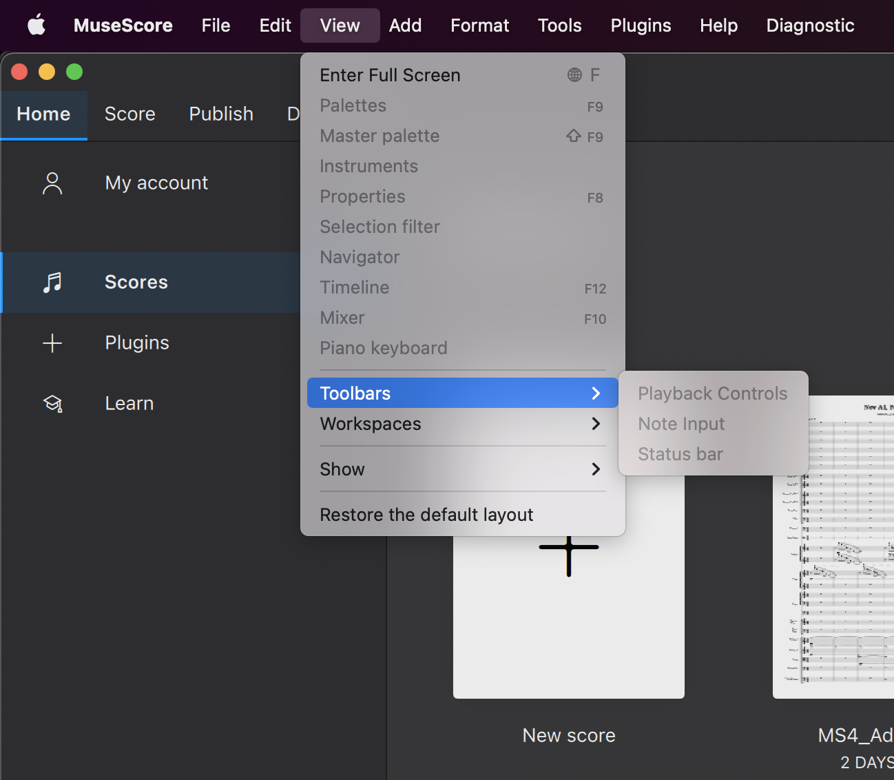 [MU4 Issue] Toolbars section should be blocked if all it`s options blocked · Issue #7684 ...