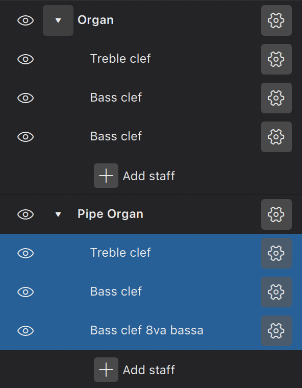 [MU4 Issue] Instrument with more than two staves can't have automatic bracing and barline ...