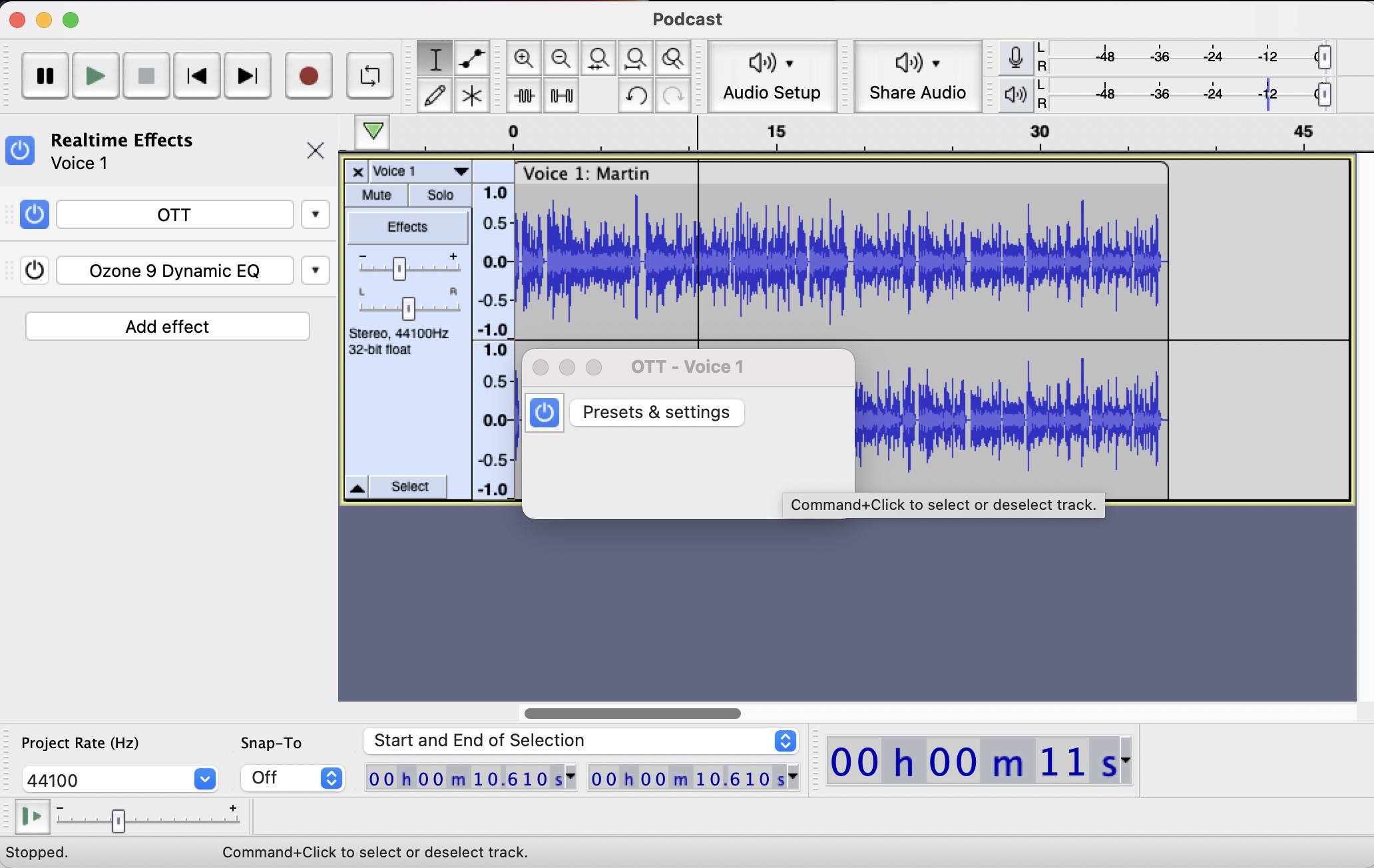 Xfer OTT - No UI displaying. · Issue #3570 · audacity/audacity · GitHub